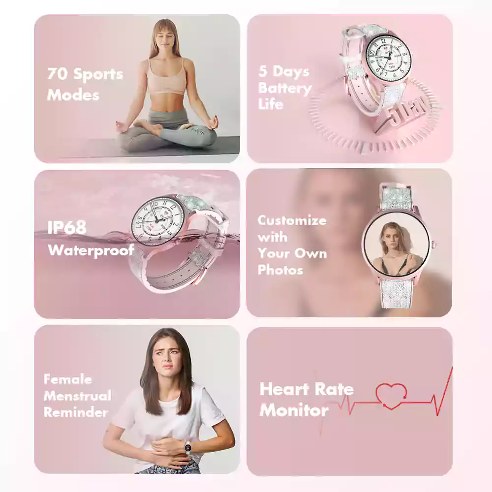 Kieslect Lora Lady Calling Smartwatch With Dual Strap Price in Bangladesh